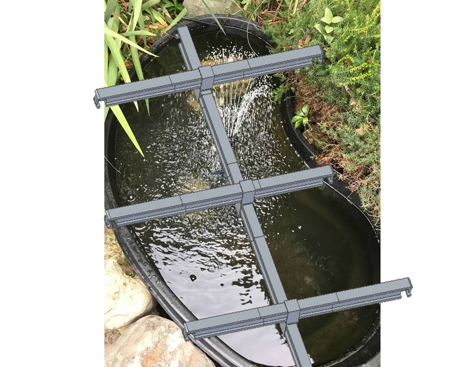 Pond cover frame (modular parts) by SaxoPhoenix | Download free STL ...