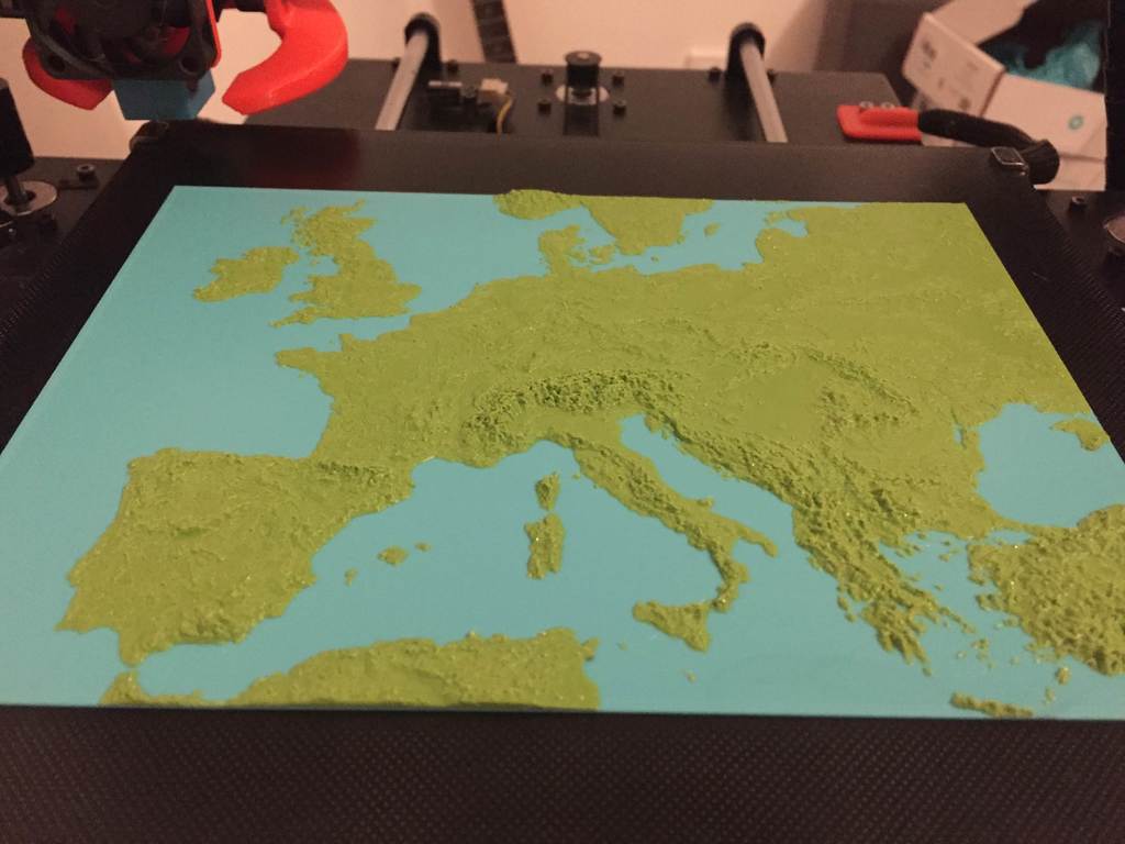 Europe 3D Map by Sanchez | Download free STL model | Printables.com