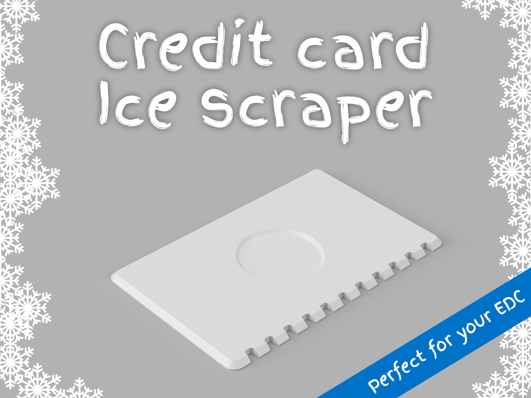 Credit card ice scraper! Quick print! by Prntmkr | Download free STL ...