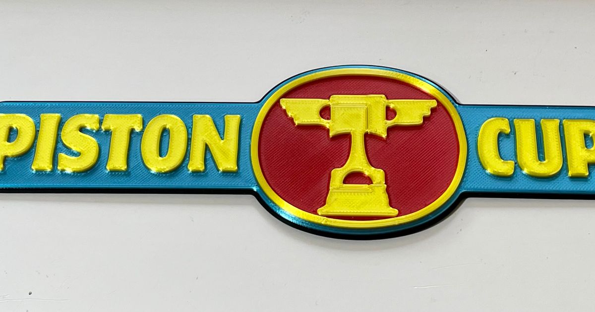 Piston Cup Racing Series Logo by cmaddy | Download free STL model ...