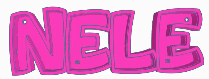 NELE LED- Namenslampe (Name lamp) by T-D3SIGN | Download free STL model ...