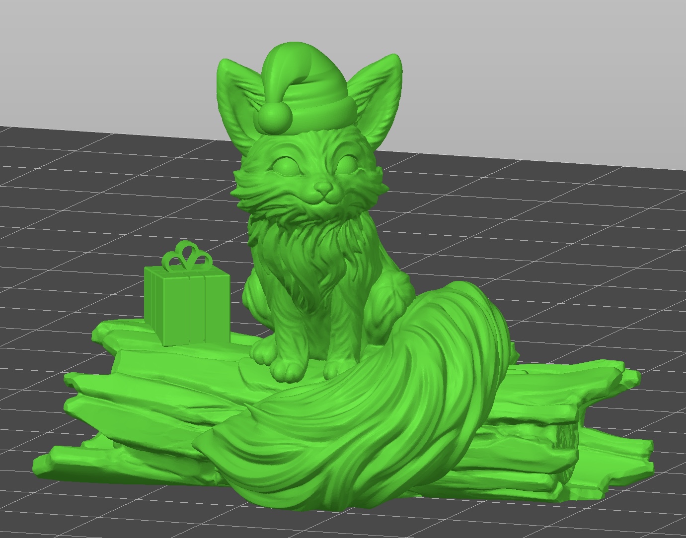 Cute Christmas Fox 2 Remix By 3dprintdemon Download Free Stl Model