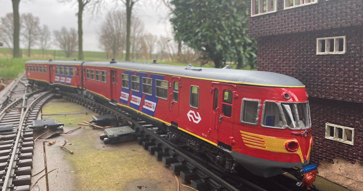 Nederlandse Spoorwegen DE2 treinstel (Plan X) in Spoor 1 / 1:32 / 45 mm ...