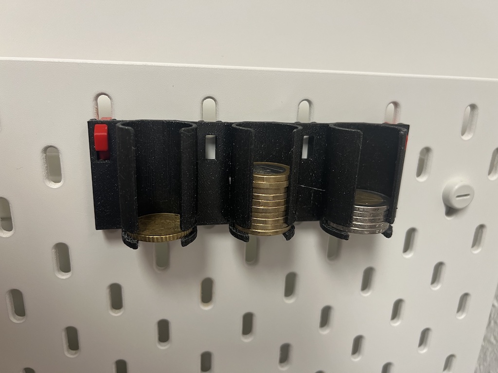 Ikea Skadis EURO Coin Storage by rainshine | Download free STL model ...