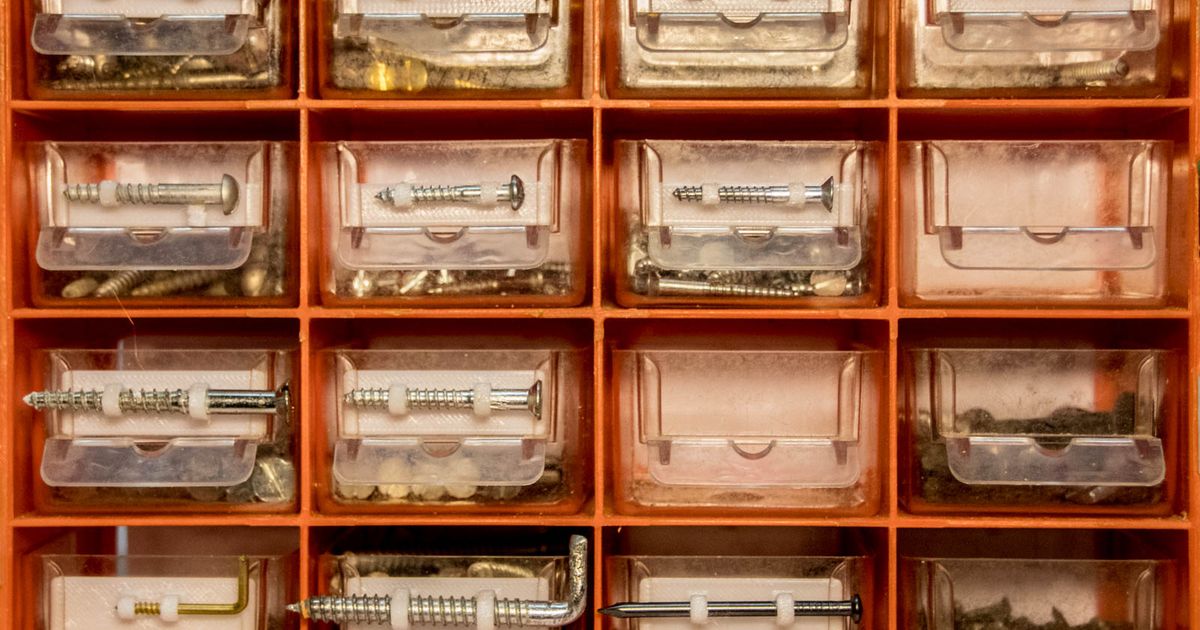 Content indicator for small parts organizer cabinets by herbert_la ...