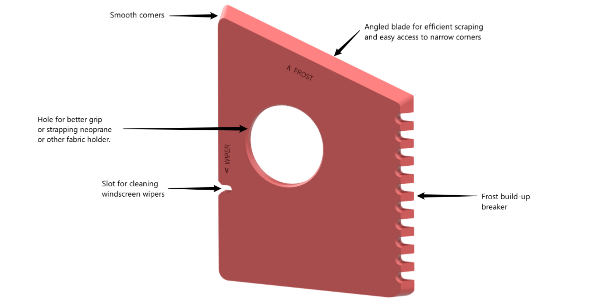 Simple and robust ice scraper by Oppie | Download free STL model ...