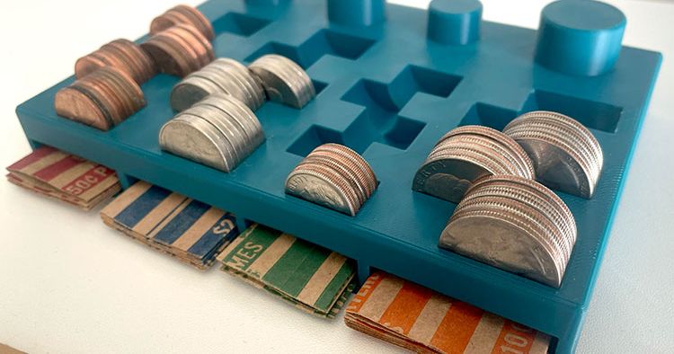 US Coin Holder with Roll Wrapper Storage & Roll Assist by Ron Daniel ...