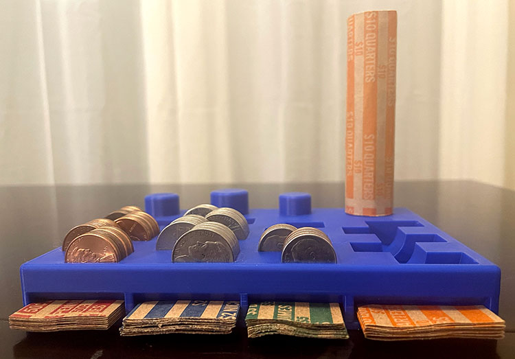 US Coin Holder with Roll Wrapper Storage & Roll Assist by Ron Daniel ...