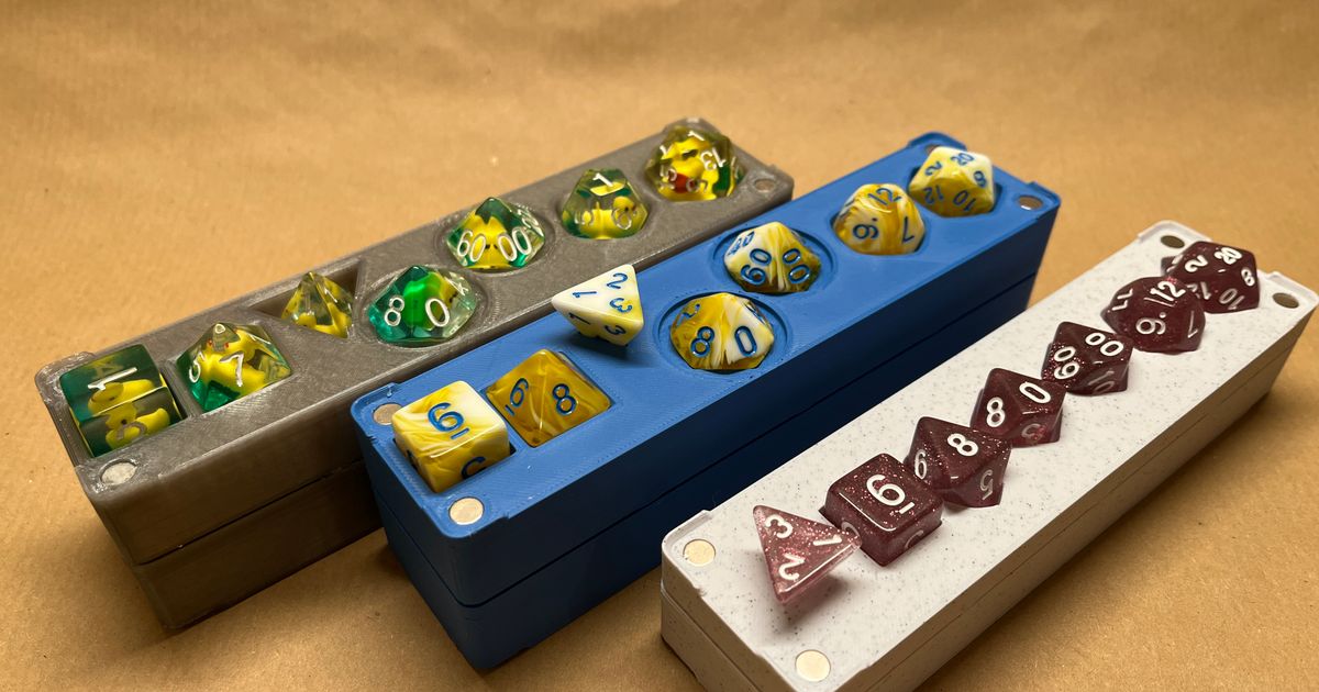 Polyhedral dice storage, parametric, gridfinity by ErdeSchnauz ...