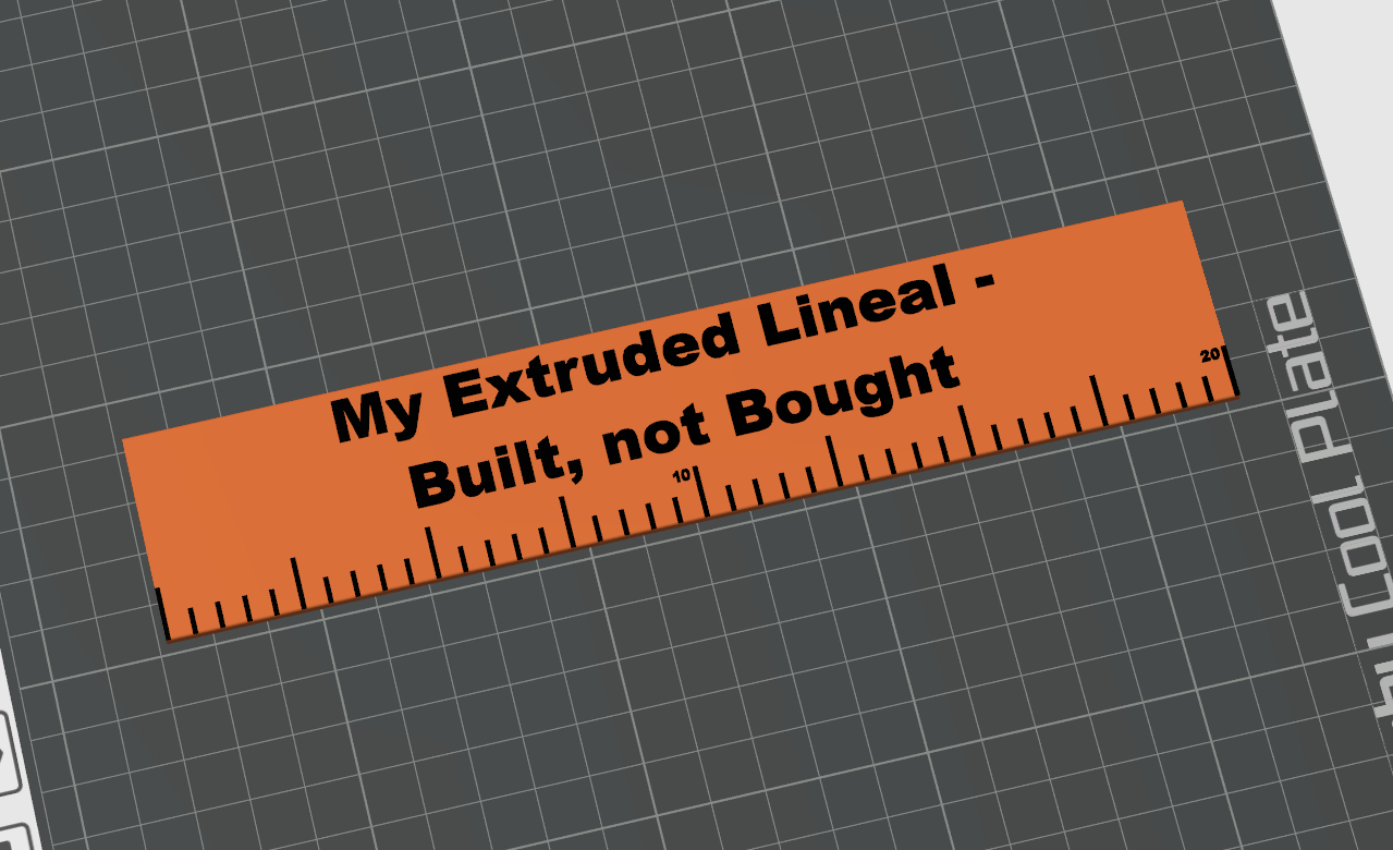 Lineal (20 Zentimeter/Centimeter) - My extruded lineal - built, not ...