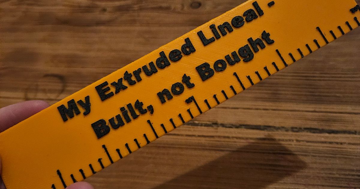 Lineal (20 Zentimeter/Centimeter) - My extruded lineal - built, not ...
