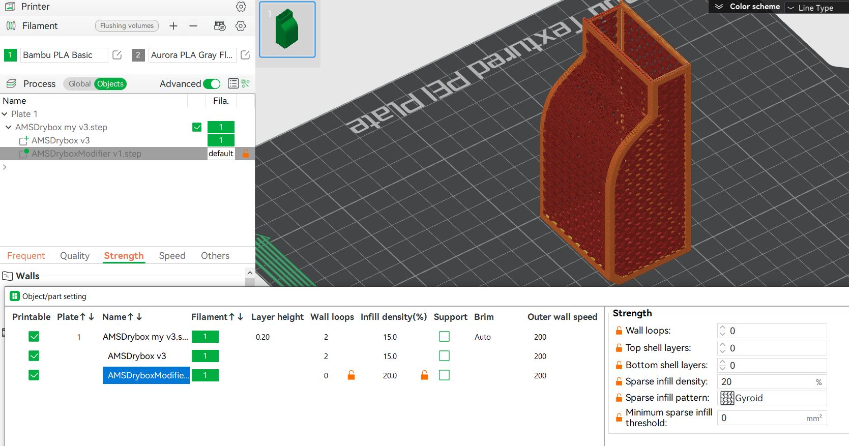 Less rocking version of "Silica Dry Box for Bambu Lab AMS - Quick Print ...