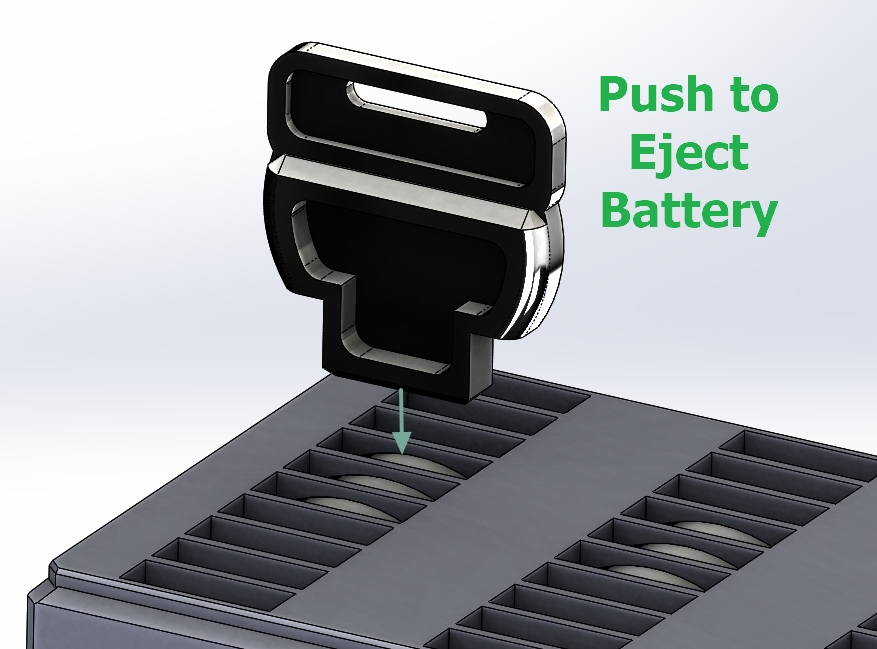 #0112 Click-n-Lock Stackable CR2032 Battery Tray by BuildX | Download ...