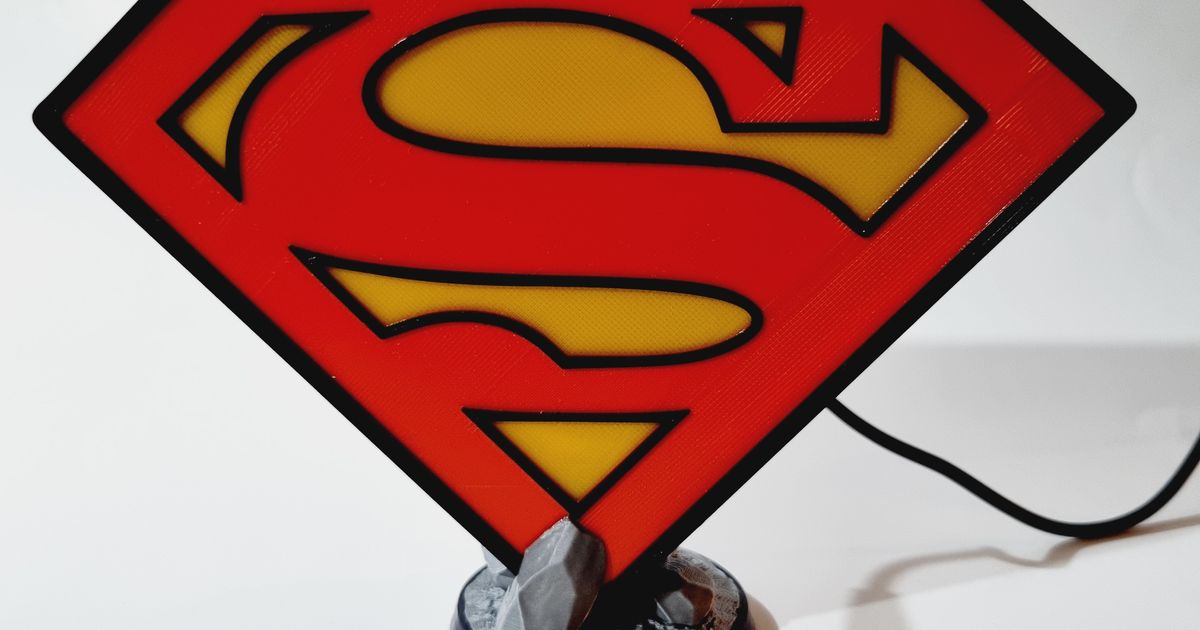 Superman Lamp by 3D2 Colombia | Download free STL model | Printables.com