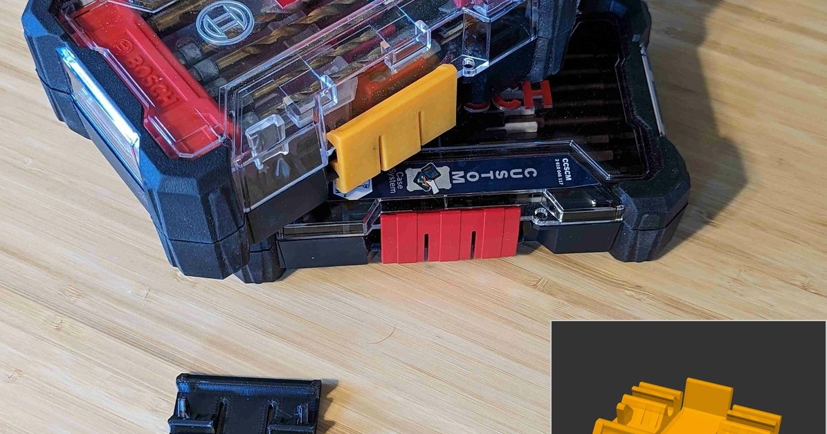 Box latch for Bosch Custom Case / Pick and Click cases by bulbasaur0 | Download free STL model ...