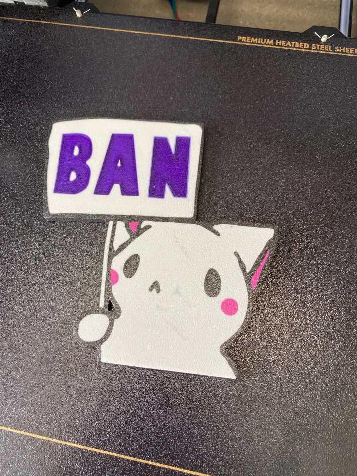 Ban Cat Emoji by audiorazor | Download free STL model | Printables.com