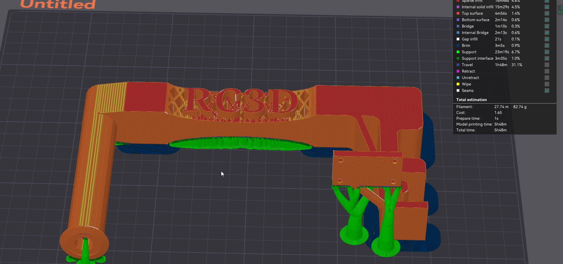 R3CD Top Mount T-slot Filament Holder with Filament Sensor mount par ...