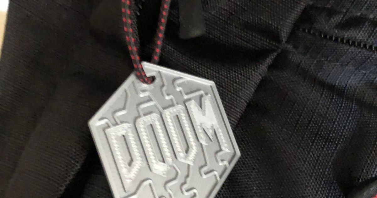 DOOM Logo Hanger Keychain by Dr_Stef | Download free STL model ...