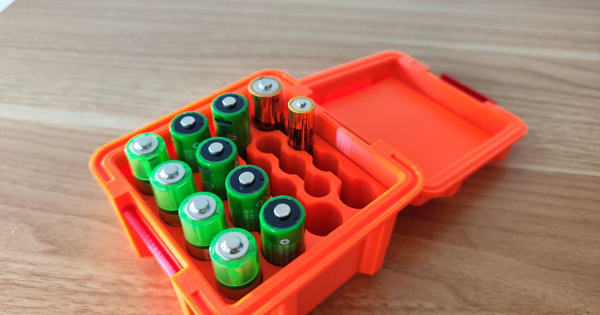 AAA&AA battery box 5号&7号电池收纳盒 by 顺德 谢 | Download free STL model ...