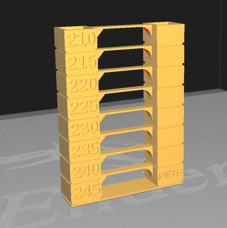 Temperature tower from 245 to 210 PETG by Șipoș Raul - G | Download ...