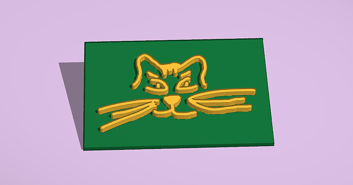 2D cat face by Byte_shark | Download free STL model | Printables.com