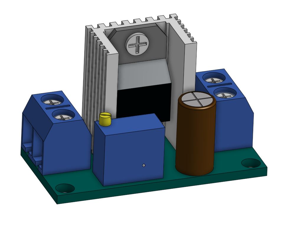 LM317 DC-DC Stepdown Adjustable Voltage Regulator case by FSMaker | Download free STL model ...