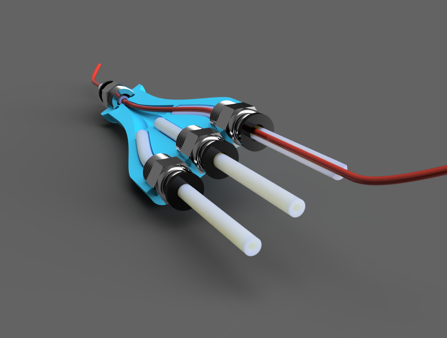 PTFE Bowden Y Splitter (3 way) by Laisch | Download free STL model ...