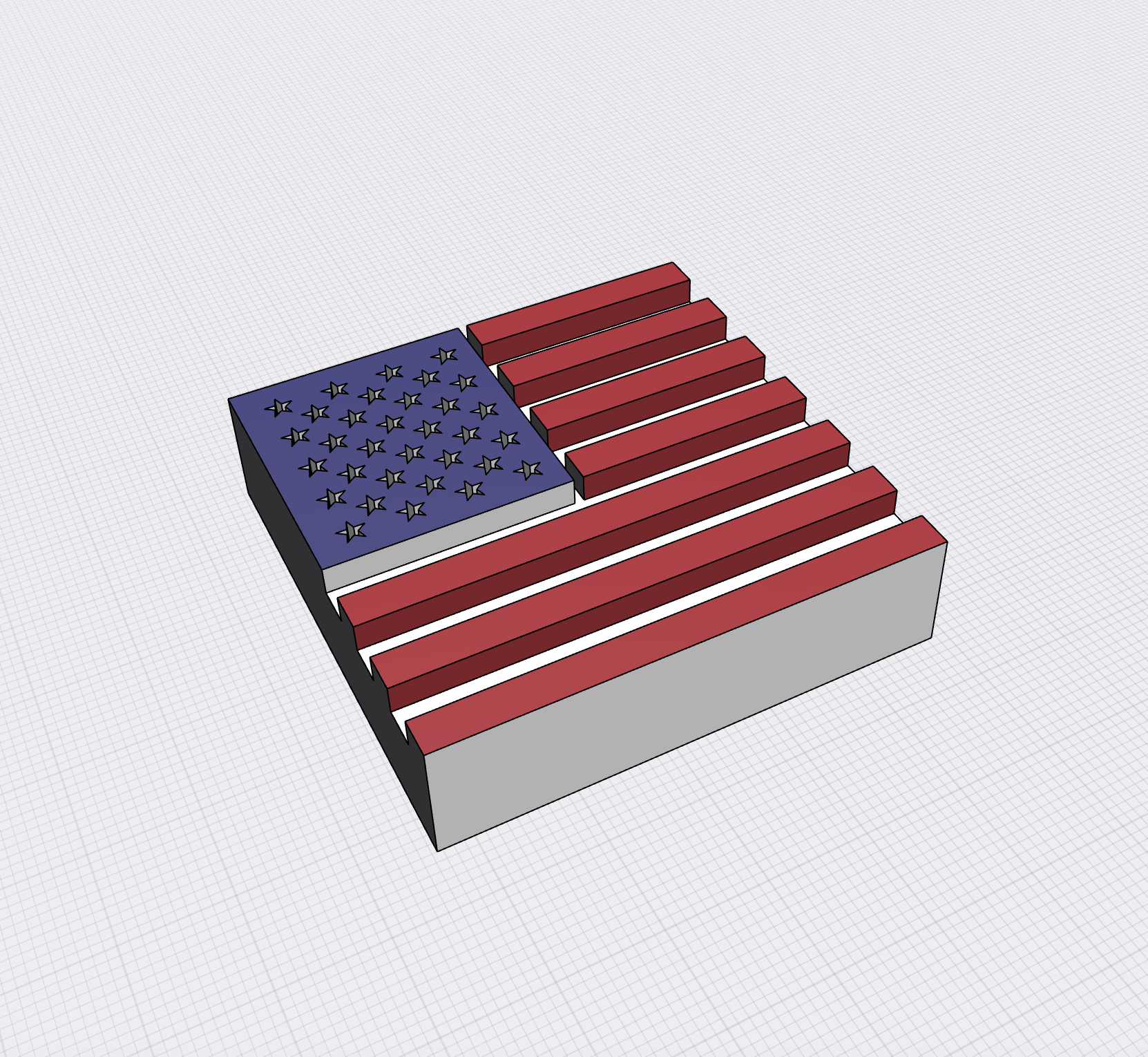 Multiple Shapes 3D USA Flag | Flag of the United States in 3D | USA ...