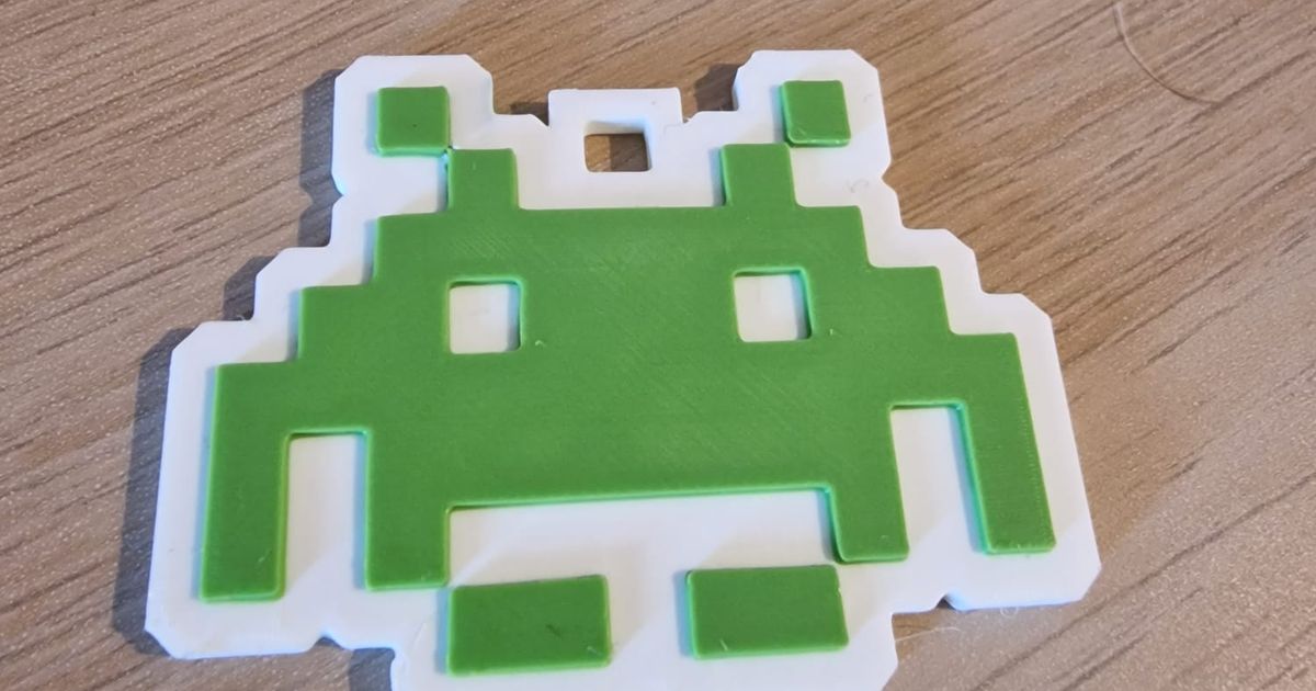 Space invaders keychain by NickR1983 | Download free STL model ...