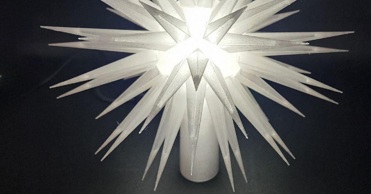 Lit Christmas Tree Topper by MB3D | Download free STL model ...