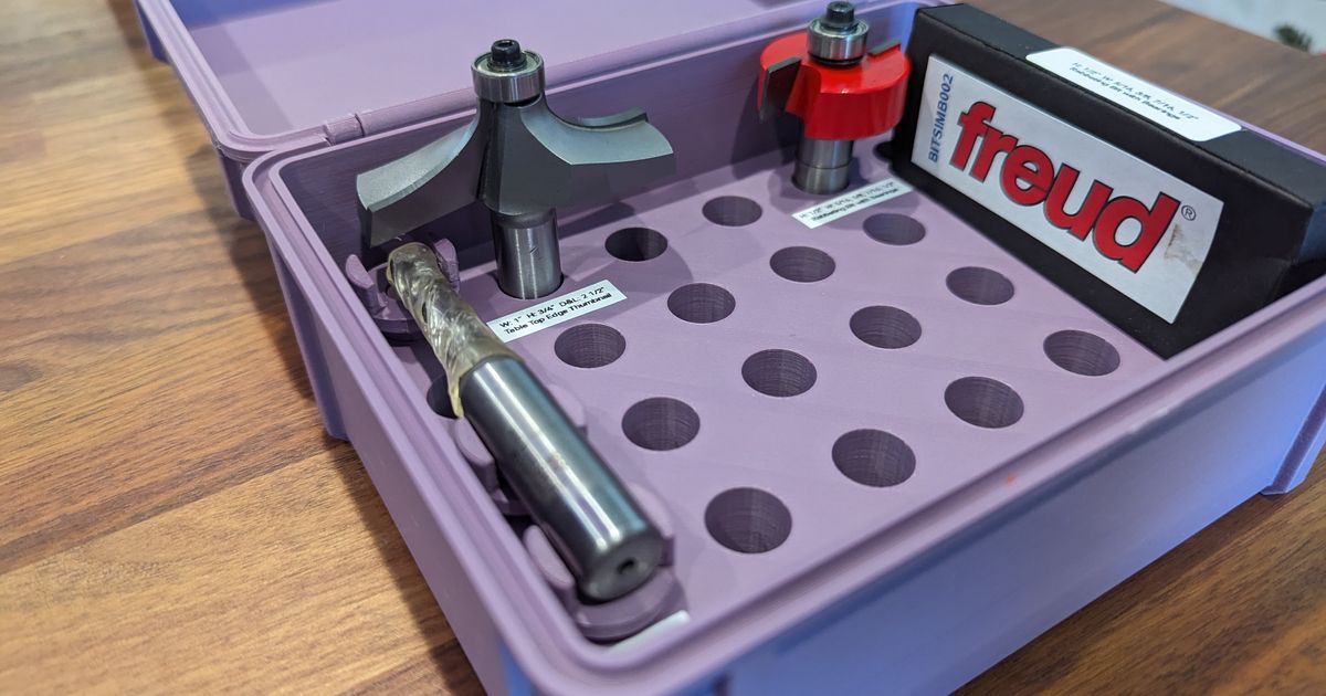 1/2" Router Bit Box by mathewsamuel | Download free STL model ...