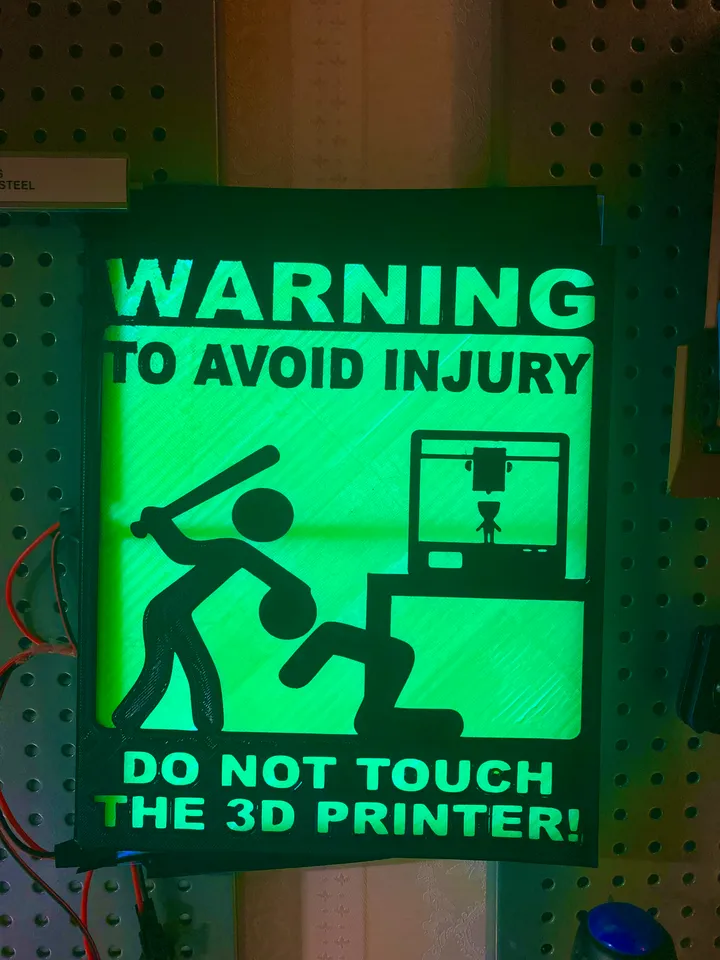 cool warning sign by slangsvold-designs | Download free STL model ...
