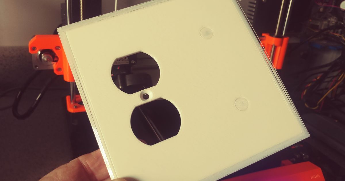 Receptacle Cover Plate by Lockwatcher | Download free STL model ...
