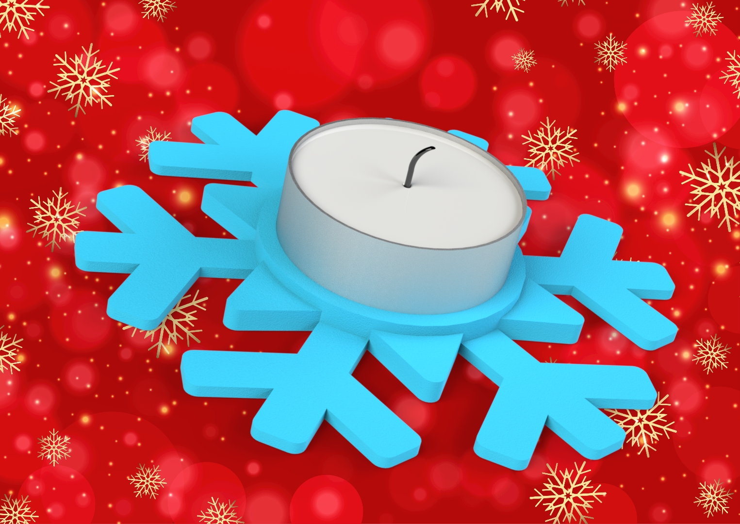 Snowflake tealight holder by THop3D | Download free STL model ...