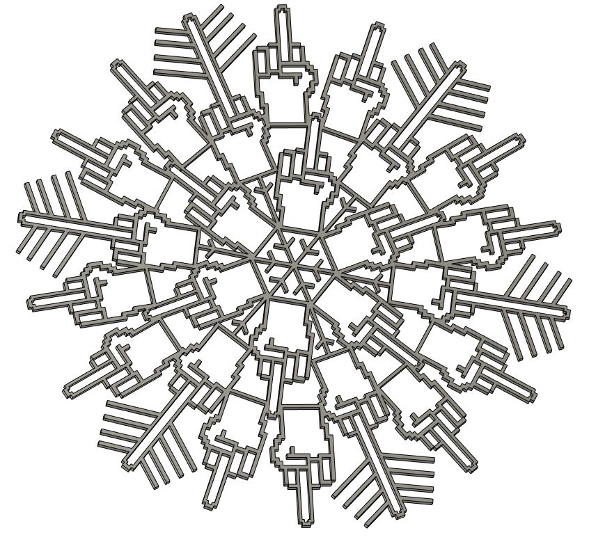 Middle Finger Snowflake von JT3DP, LLC | Kostenloses STL-Modell ...