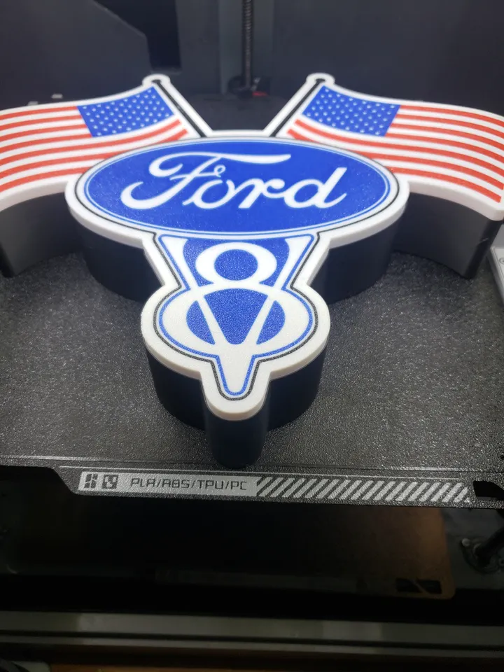 Ford Emblem V8 Lightbox by Jason Tatum | Download free STL model ...