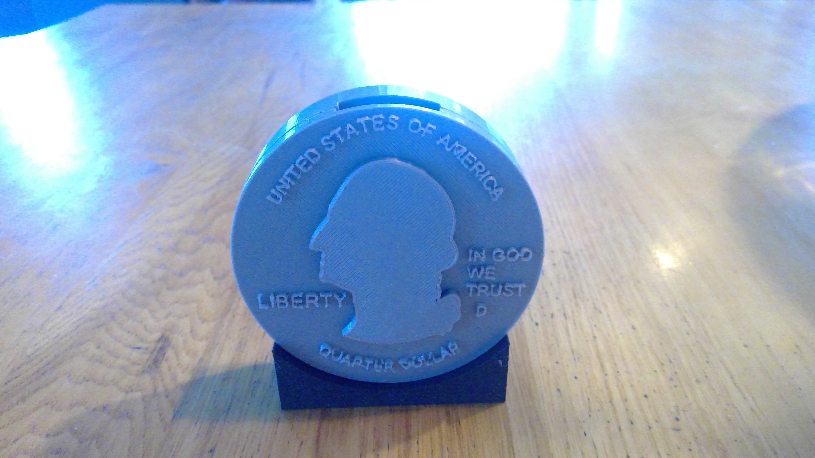 quarter piggy bank by moby | Download free STL model | Printables.com