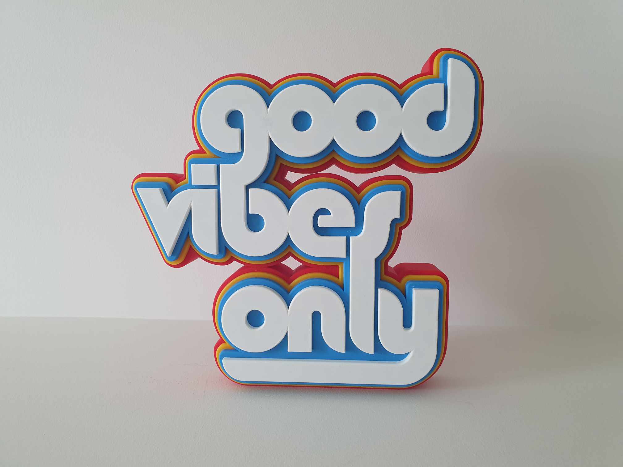 Good Vibes Only - Large Standing Sign by TrendtB | Download free STL ...