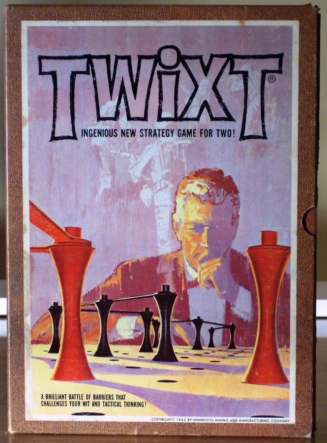 TwixT "Ingeneous New Strategy Game For Two" published 1962 by Avalon ...
