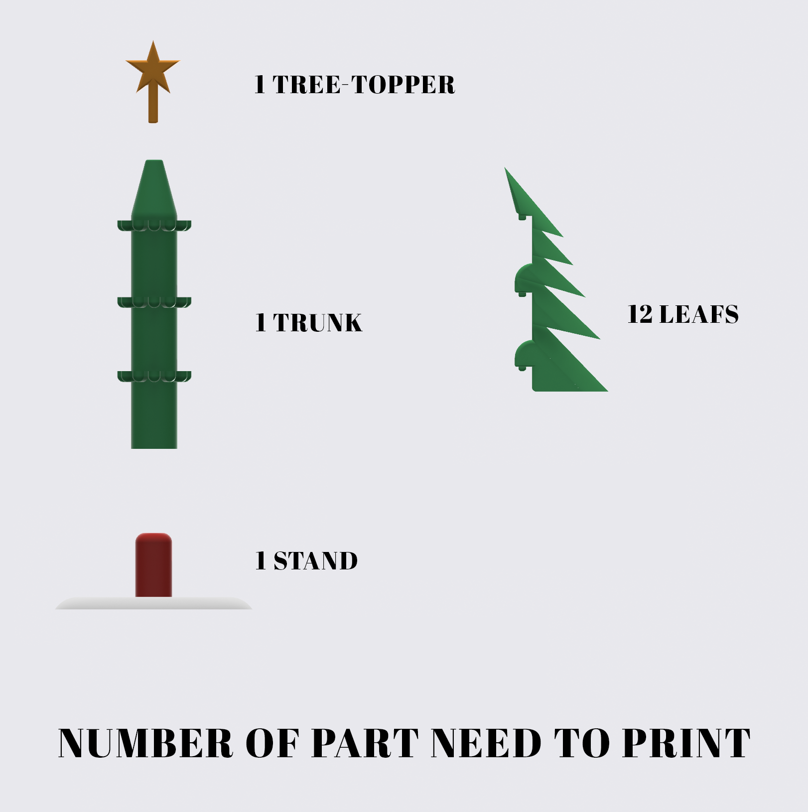 Christmas tree for 3D Printer | Easy to assemble by drakele | Download ...