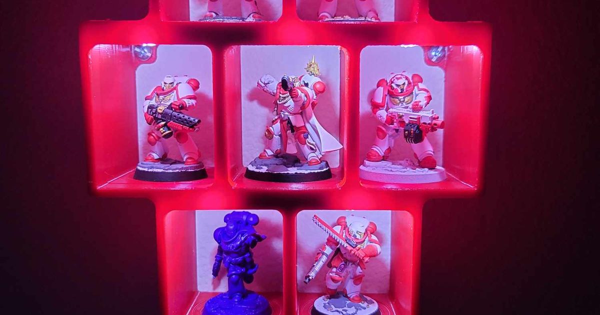 40k Led Display Shelf by Kraloulk | Download free STL model ...