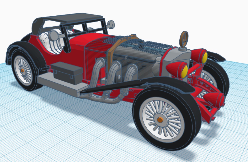 Mercedes SSK year 1929 scale 1:24 Designer Ed van der Heijden by Ed van ...