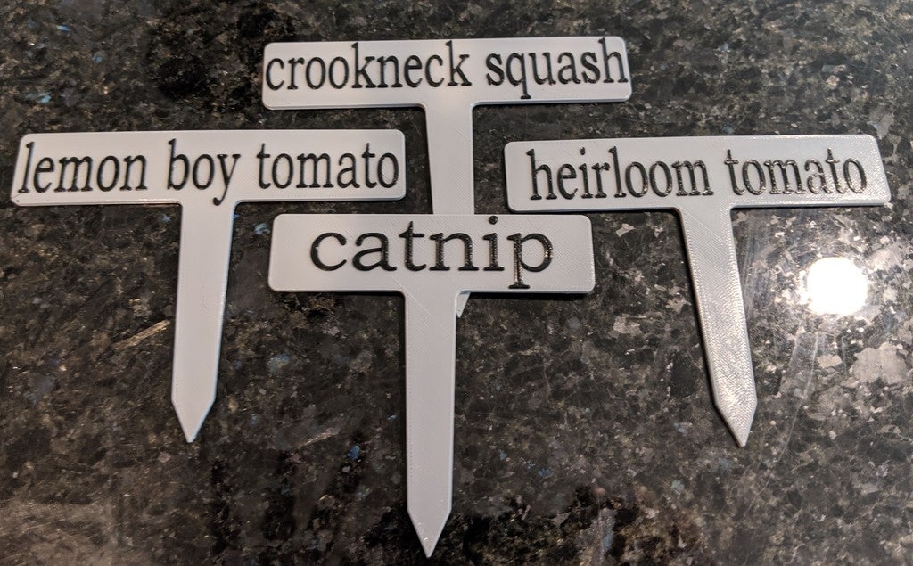 Garden Vegetable Signs by PunyPaladin | Download free STL model ...