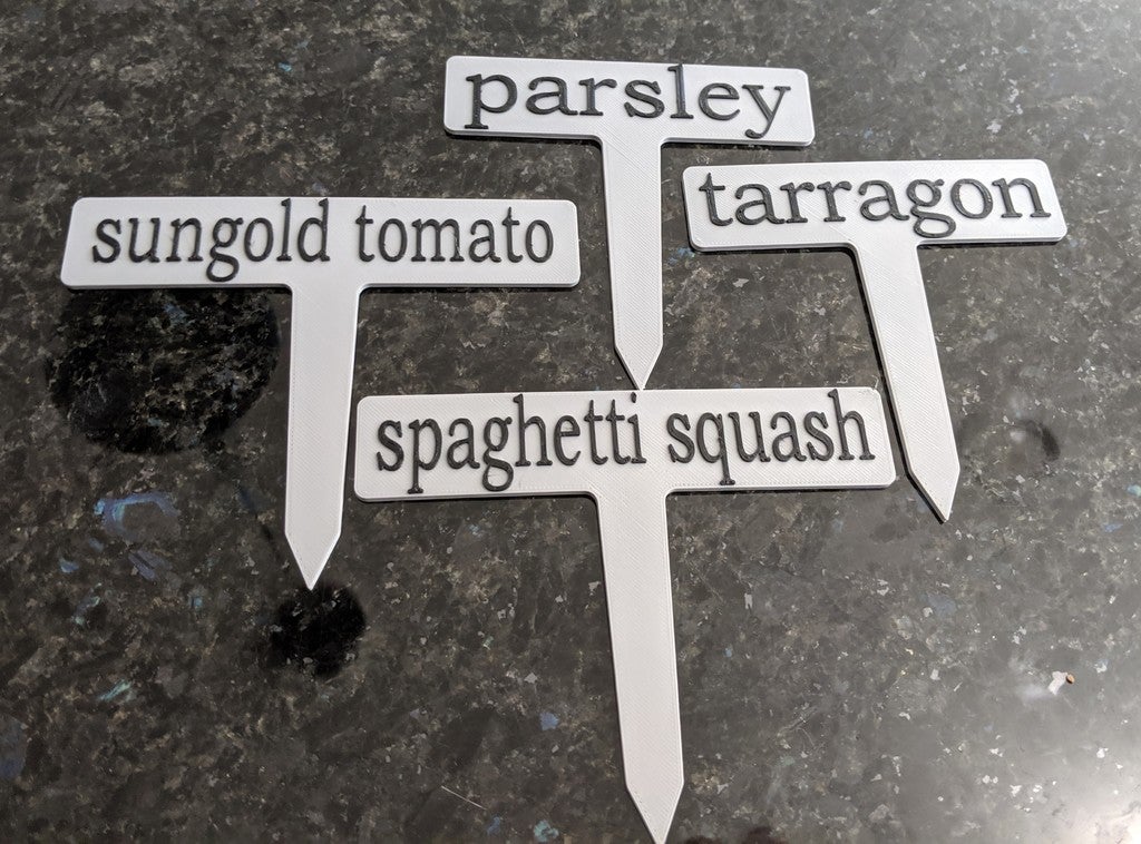 Garden Vegetable Signs by PunyPaladin | Download free STL model ...