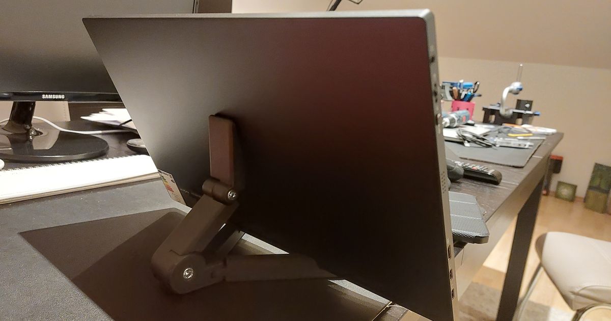 Portable External Monitor Stand by dhiggins | Download free STL model ...