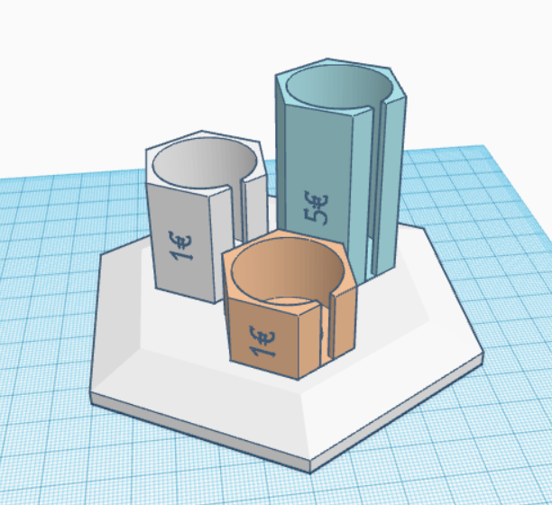 Modular coin bank (EUR, CZK) by Samuel Kočiščák | Download free STL ...