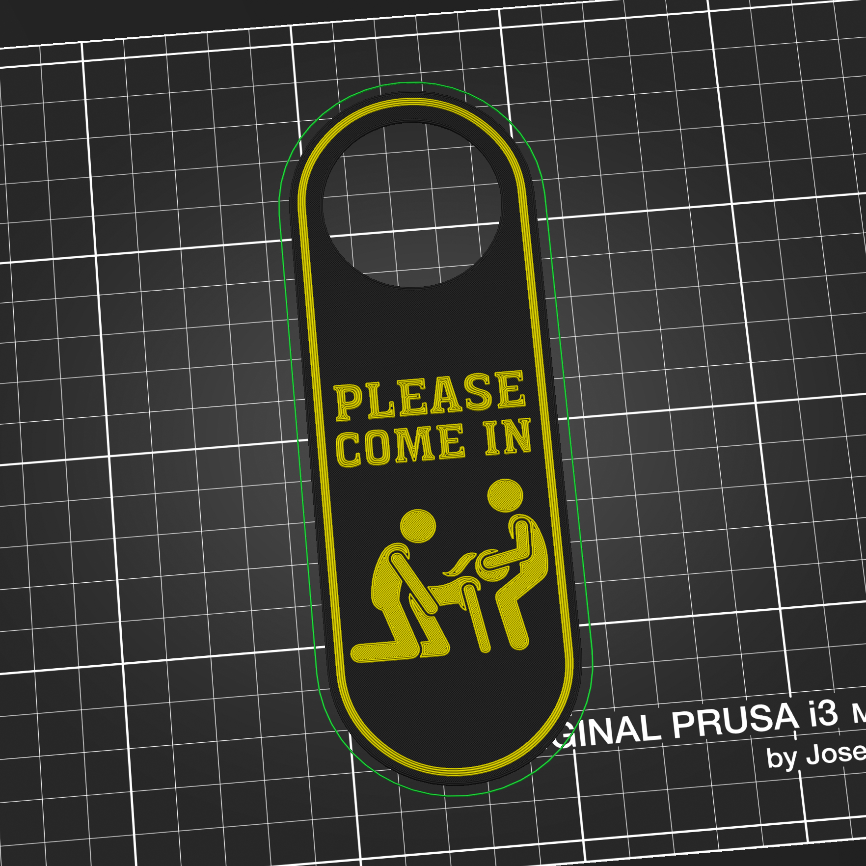 Funny Door Hanger Threesome Mmf By Technerd Download Free Stl Model