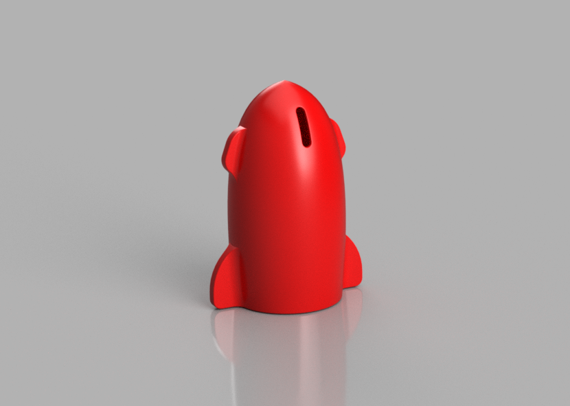 Rocket Ship Coin Bank by automontronic | Download free STL model ...
