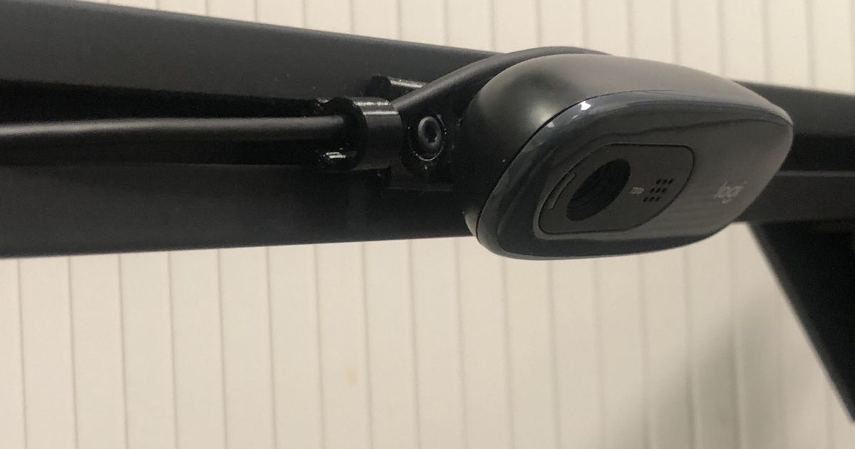 Logitech webcam mount on 3030 aluminium slot profile by Maxim ...
