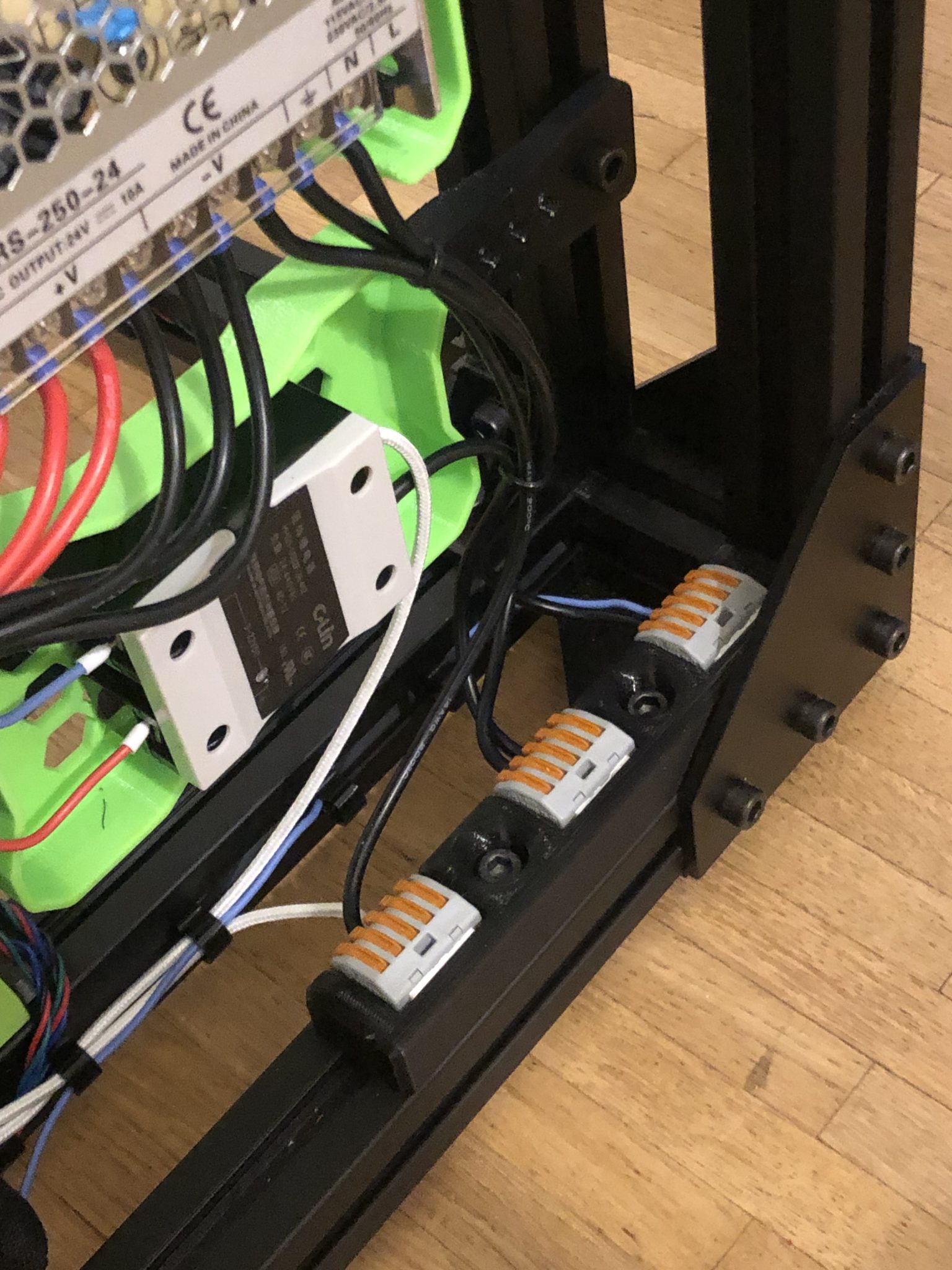 Mount for three WAGO power splitter for 3030 aluminium slot profile by ...